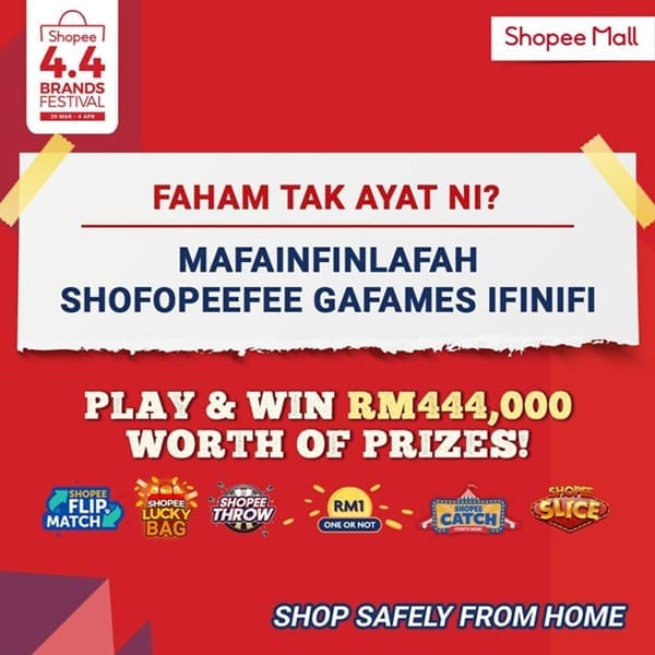 Shop Groceries And More Online & Enjoy Big Savings At Shopee’s 4.4 Sale!