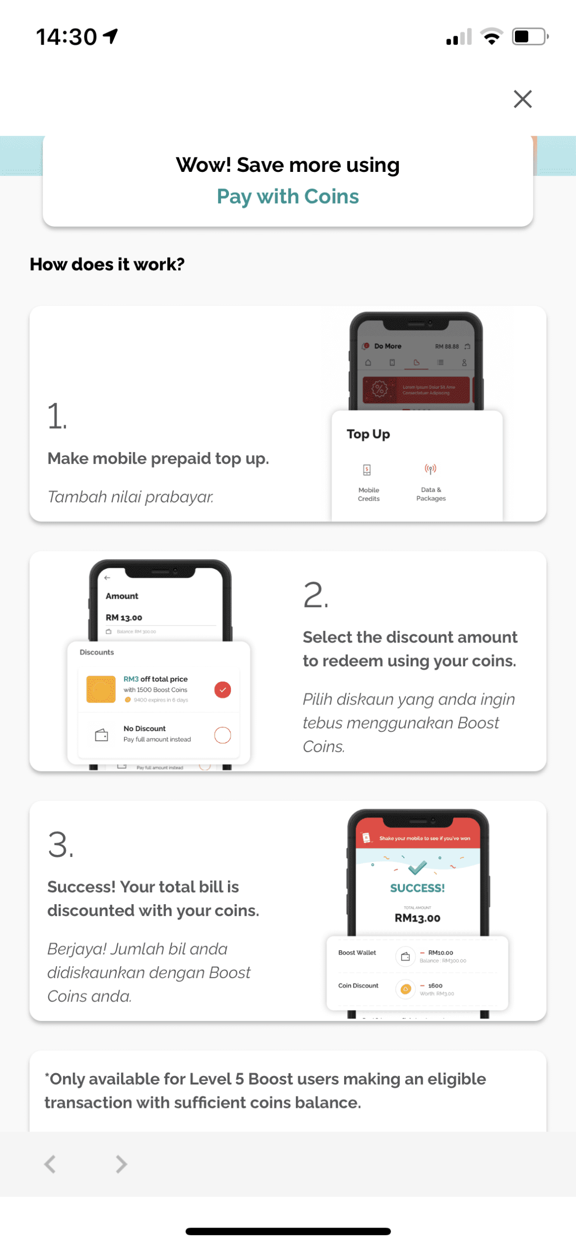 Boost Introduces Pay With Coins Feature For Mobile Prepaid Top-Ups