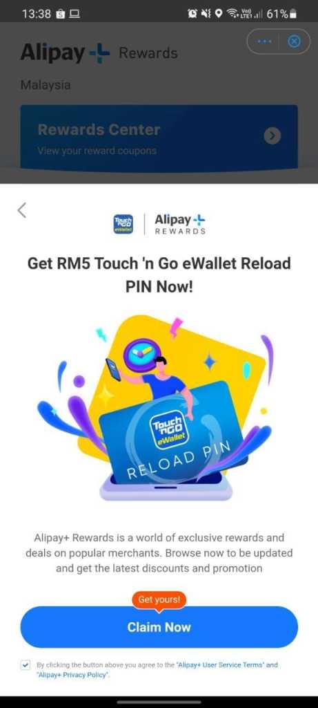 TNG eWallet Adds New Alipay+ Rewards Feature