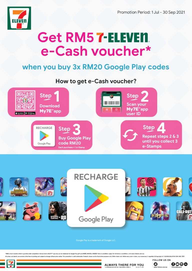7-Eleven Campaign Offers RM5 e-Vouchers With The Purchase Of Google ...