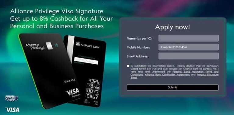 Alliance Bank Unveils New Visa Signature Credit Cards With Up To 5% ...