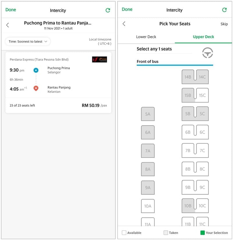 Grab Pilots Intercity Feature For Users To Book Bus And Ferry Tickets