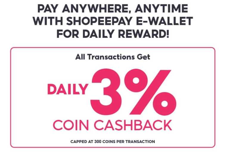 ShopeePay Offers 3% Coins Cashback For All DuitNow QR Payments