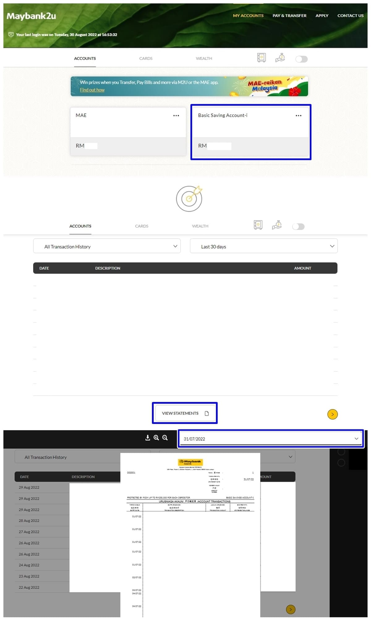 Maybank Customers Now Able To View, Download Savings Account Statements ...