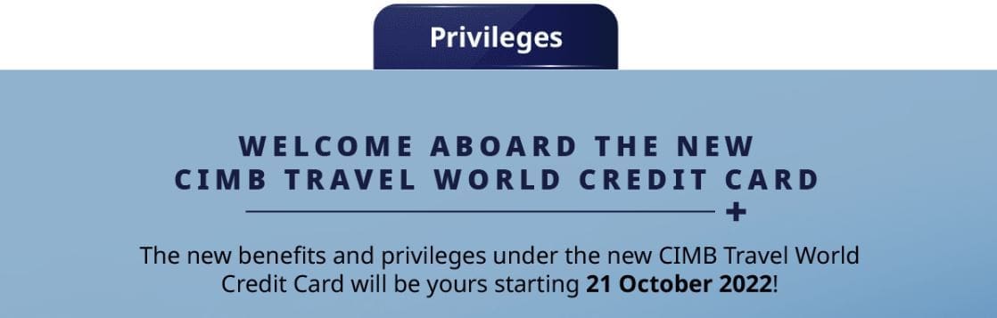 CIMB To Launch Three All-New CIMB Travel Credit Cards On 21 October ...
