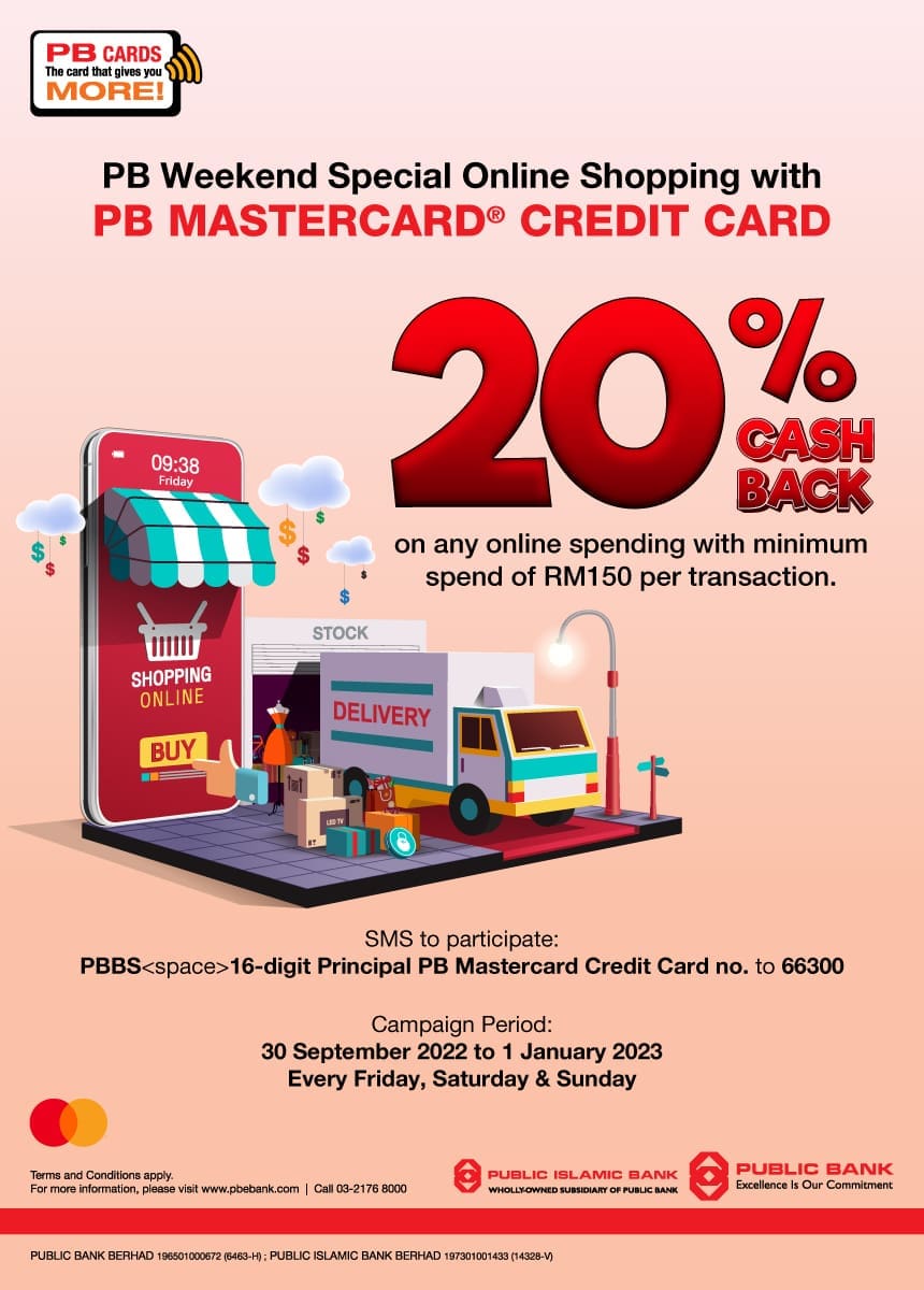 Public Bank’s Mastercard Campaign Offers 20% Cashback For Online Spend ...