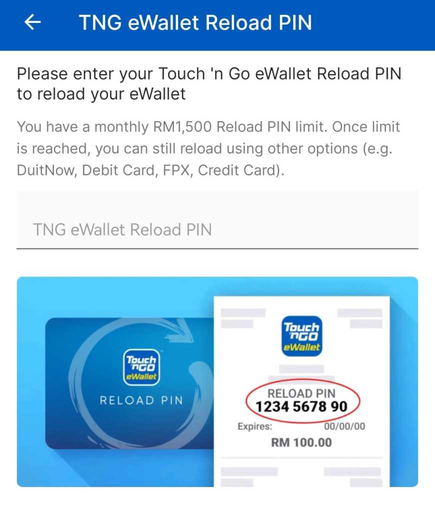 TNG eWallet Revises Monthly Limit For Reload PINs, Classifies It As Non ...