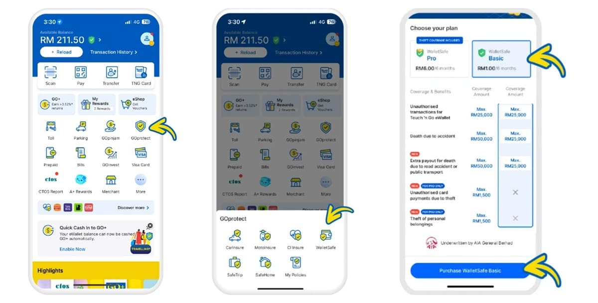 TNG eWallet Rolls Out Upgraded WalletSafe, Now With Two Plan Options