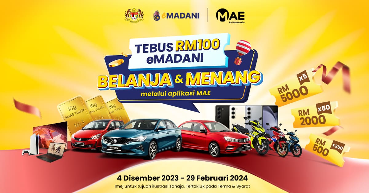 Claim Your eMADANI Via MAE App To Spend At Your Favourite Local Stores