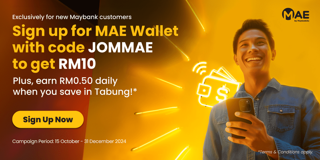 Sign Up For MAE Wallet & Save In Tabung To Enjoy RM0.50 Daily Bonus