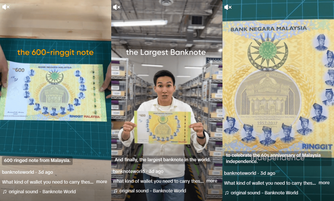 Malaysia's Rare RM600 Banknote Resurfaces In Viral Video