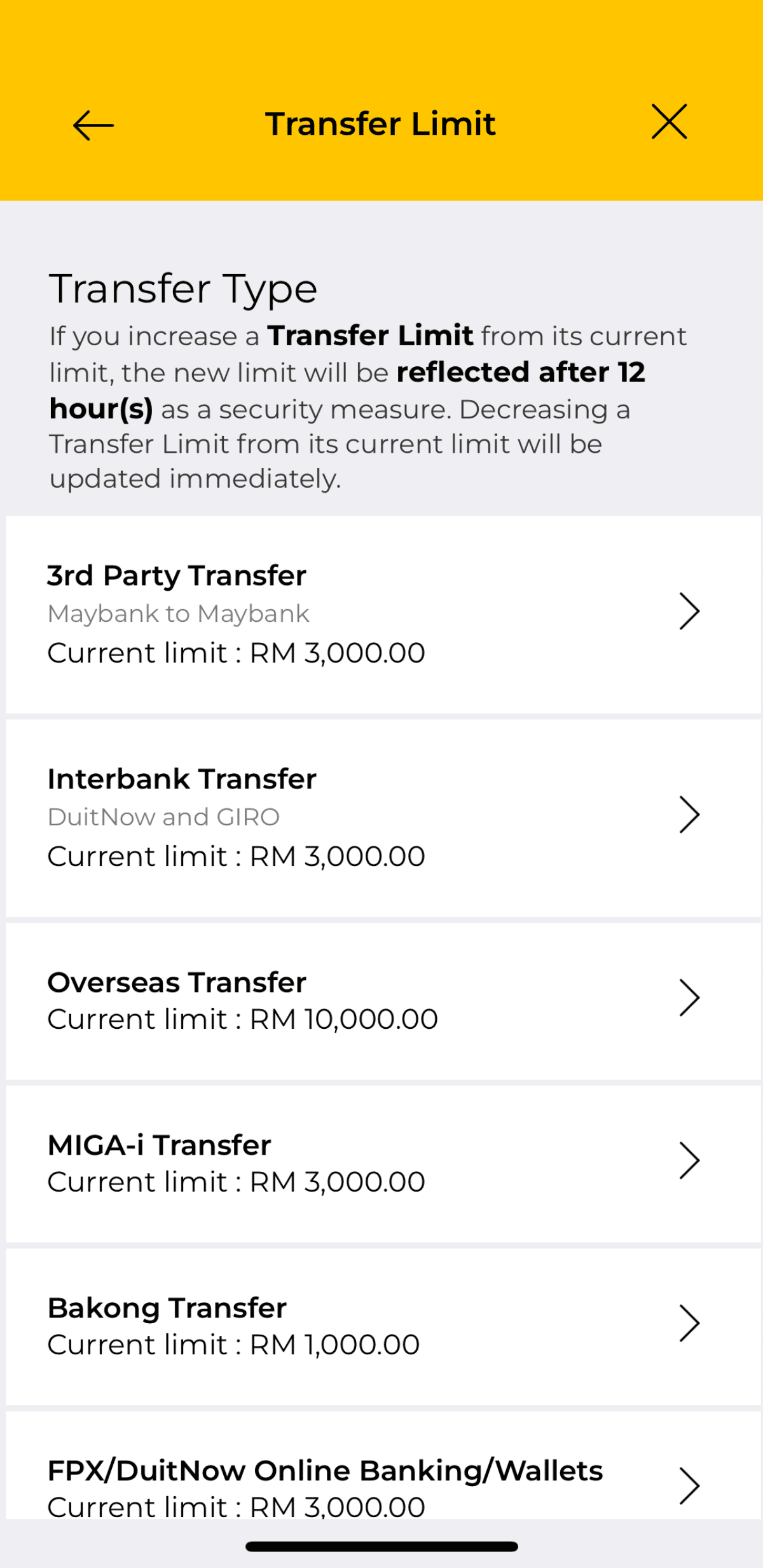 Maybank Now Allows Transfer Limit Changes in the MAE App