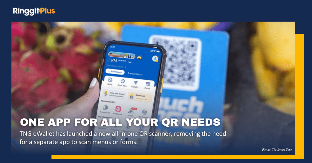 TNG eWallet Adds New QR Scanner For Menus, Forms, And More