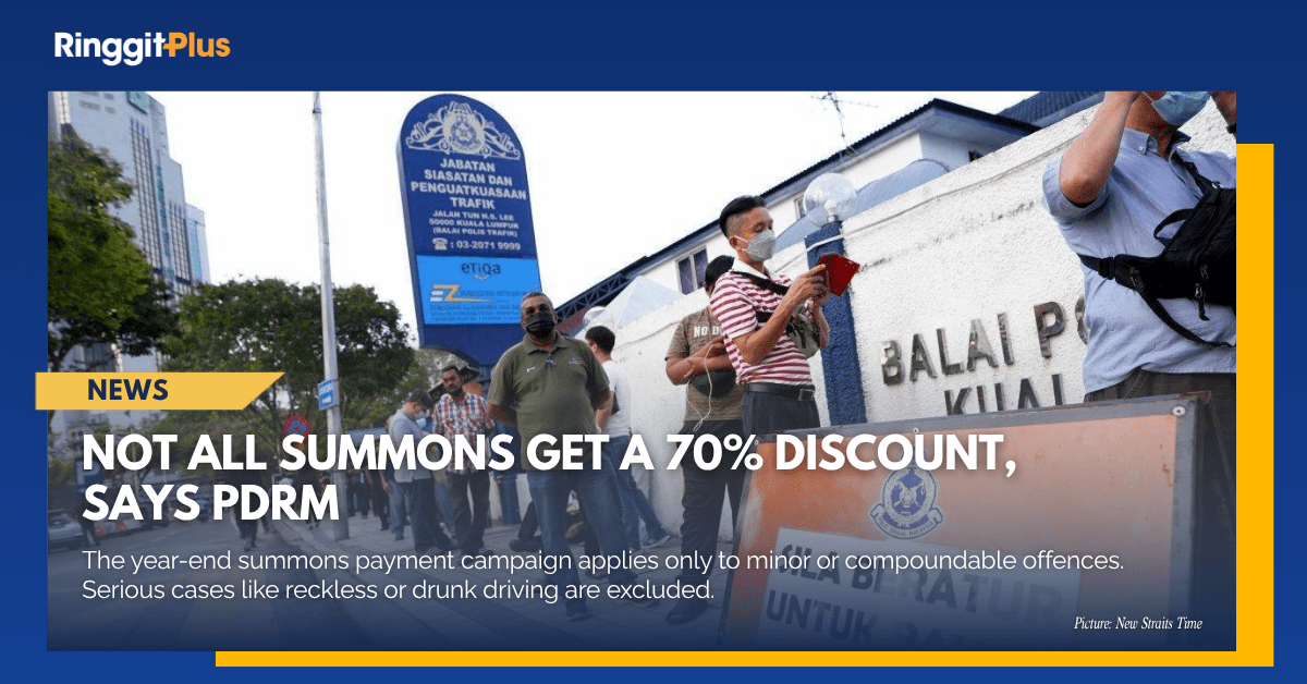 PDRM’s 70% Summons Discount Campaign Excludes Non-Compoundable Offences