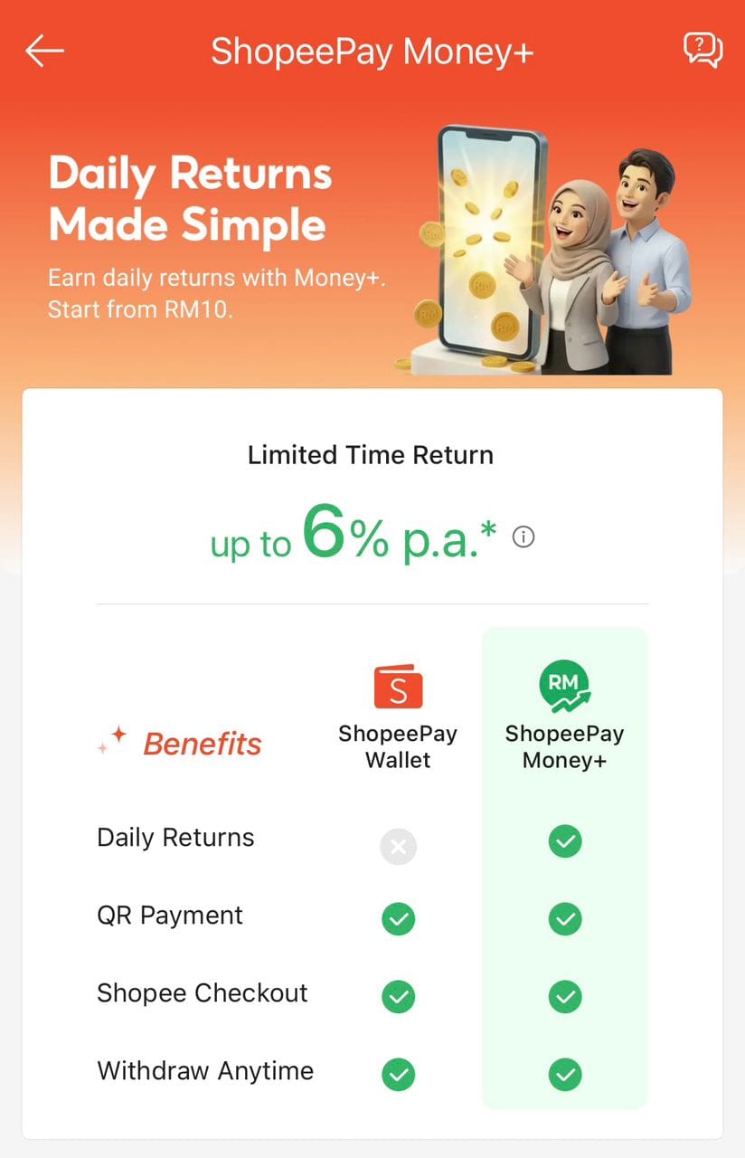 ShopeePay Offers Investment Feature Money+