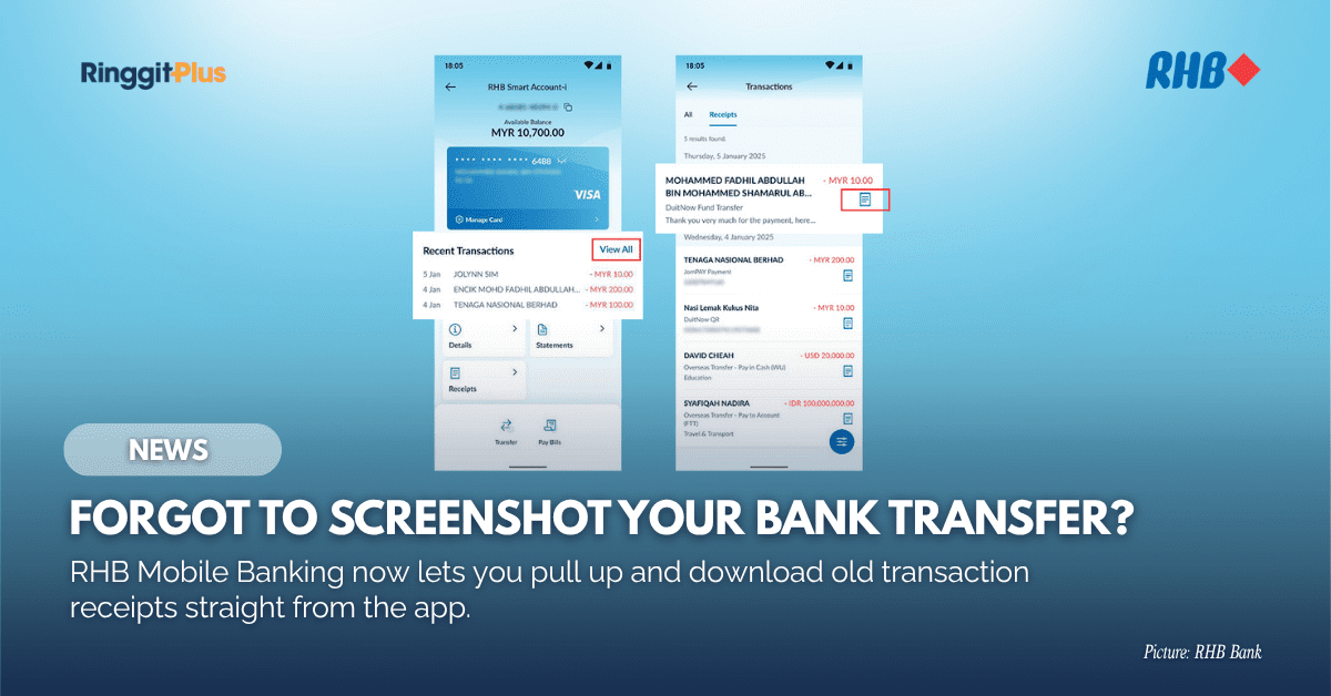 RHB Mobile Banking: Retrieve Payment Proof Easily
