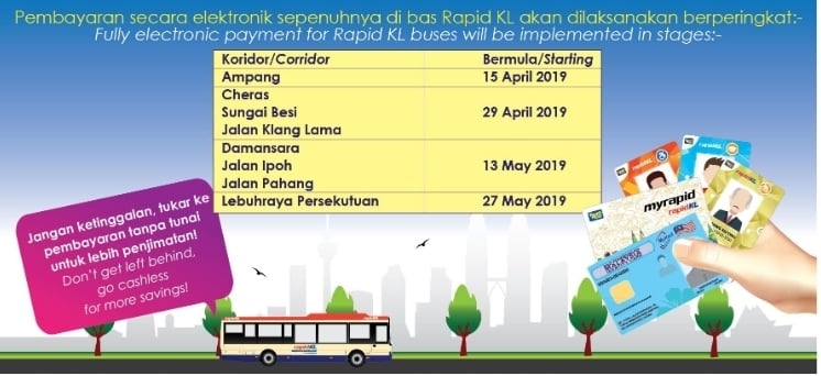 RapidKL Buses In Klang Valley To Go Fully Cashless From 15 April